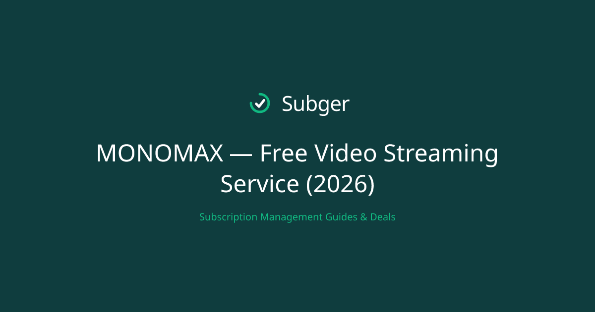 MONOMAX — Free Video Streaming Service (2026) | Subger