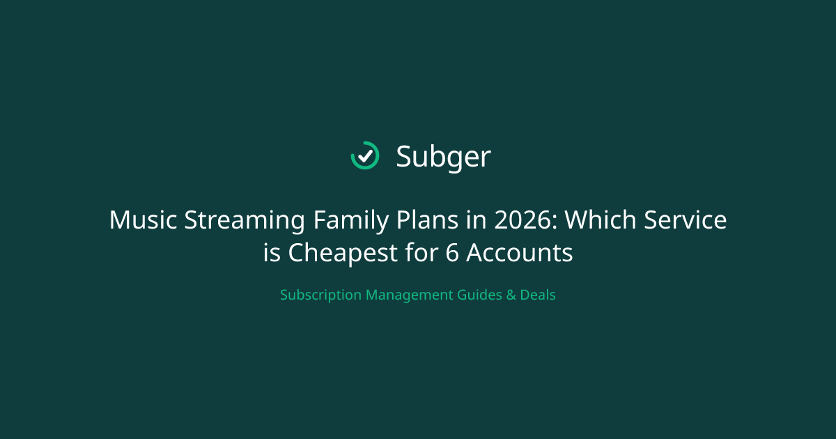Music Streaming Family Plans in 2026: Which Service is Cheapest for 6 ...